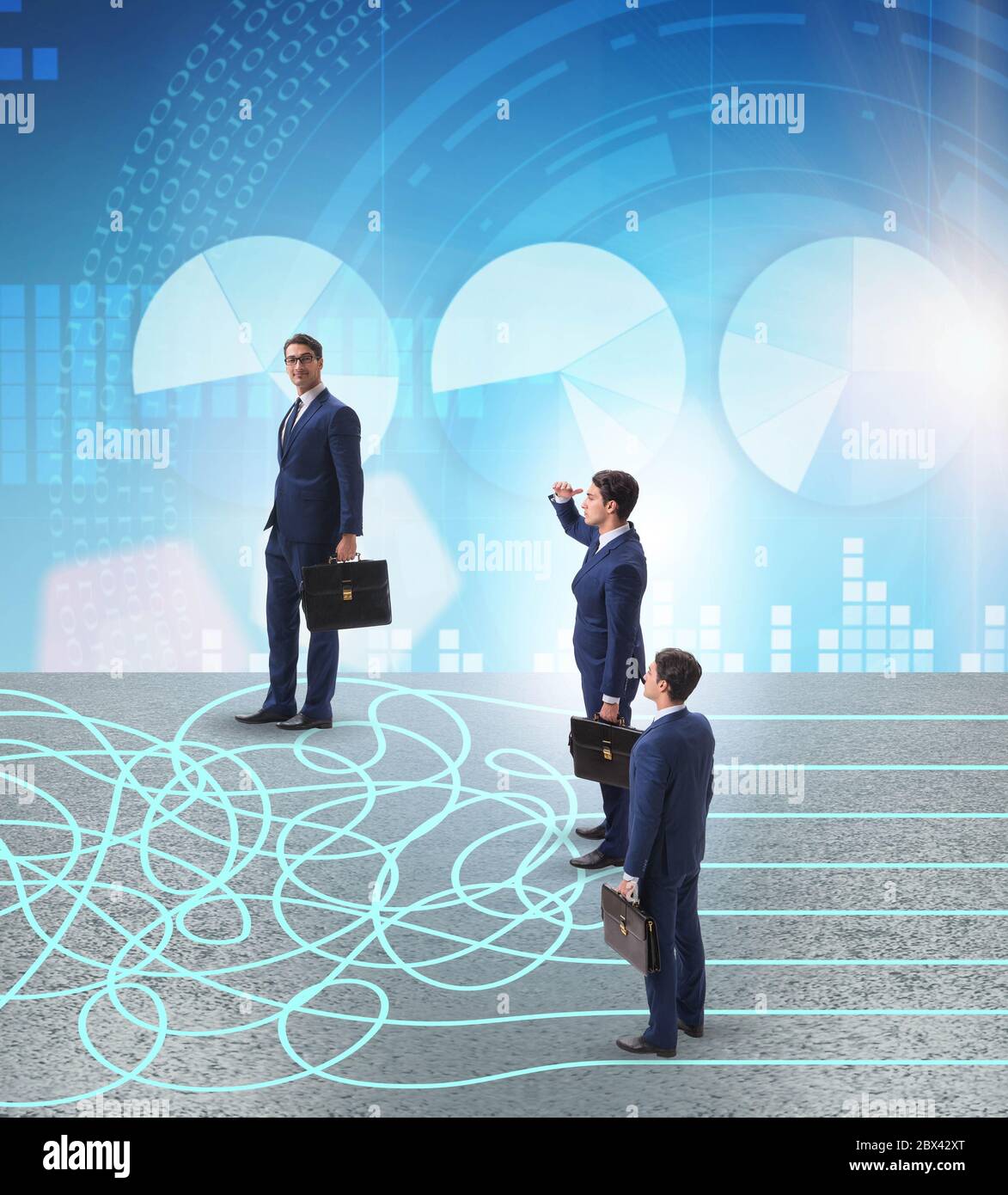 The business concept of uncertainty and confusion Stock Photo - Alamy