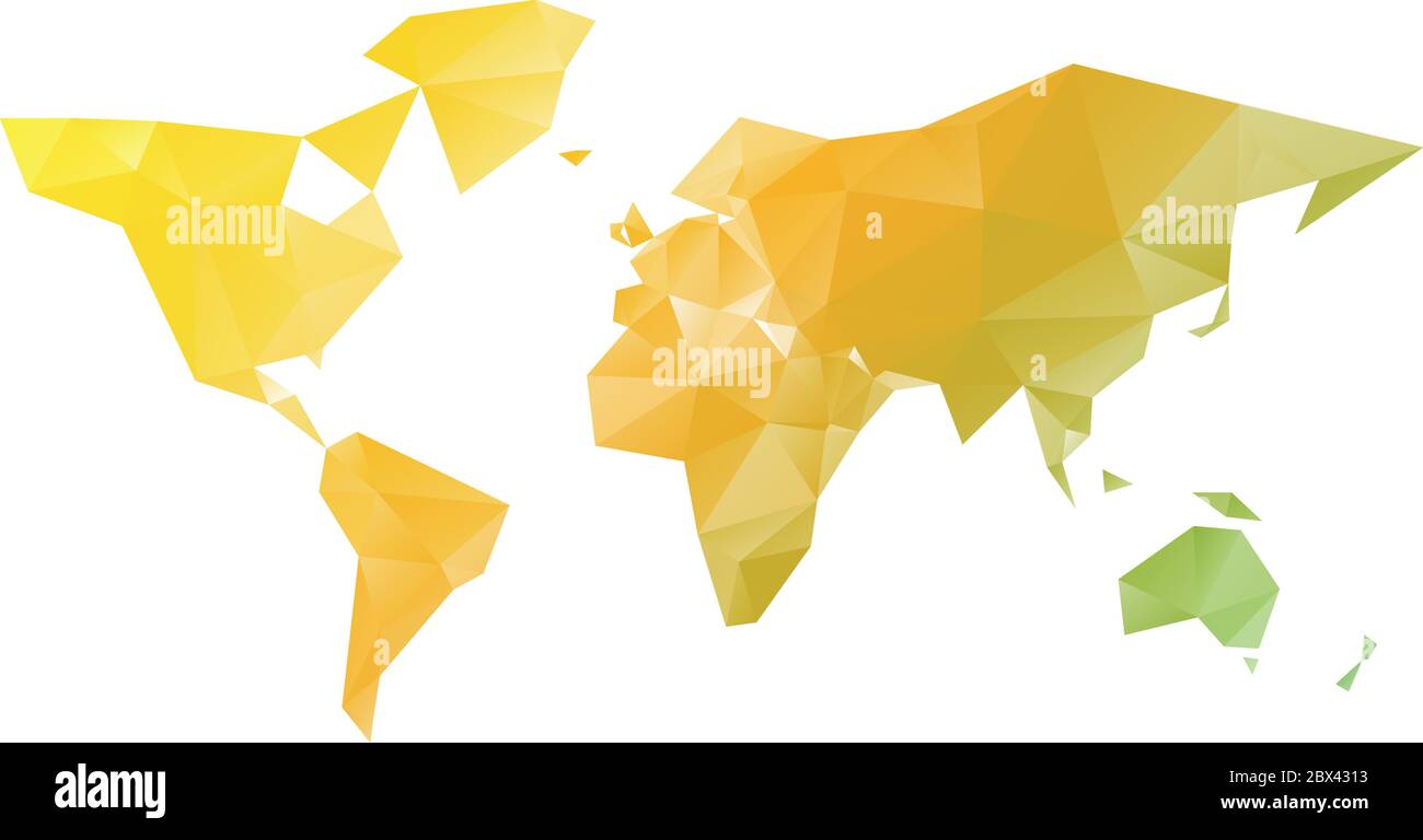 Low poly map of World. Vector illustration Stock Vector Image & Art - Alamy