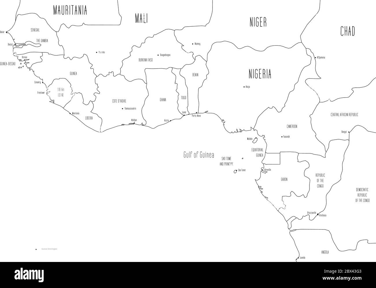 Gulf countries map hi-res stock photography and images - Alamy