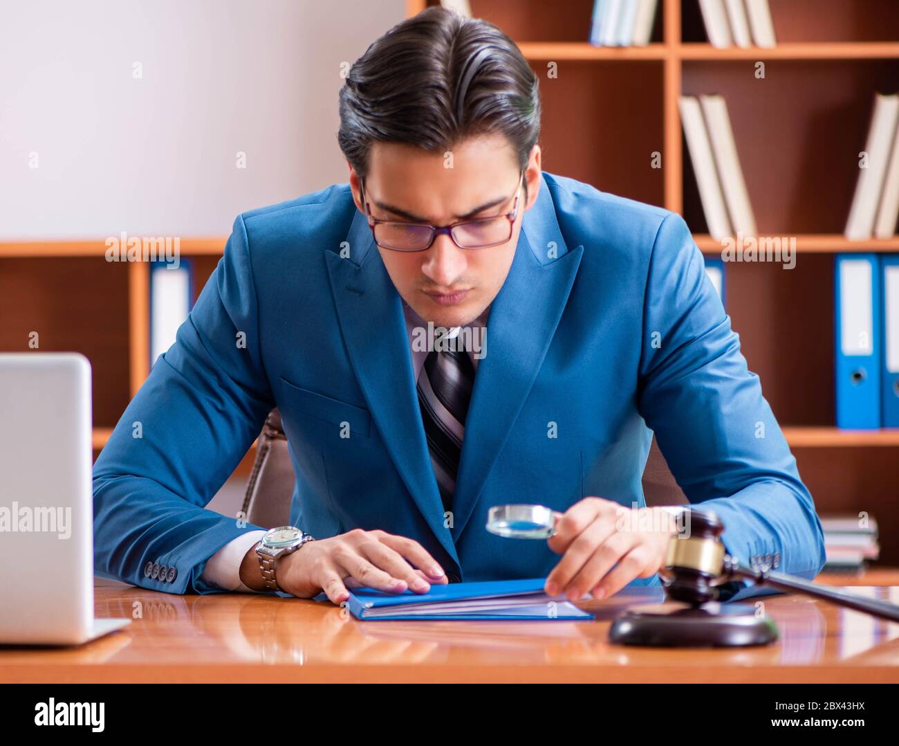 The lawyer working in the office Stock Photo - Alamy