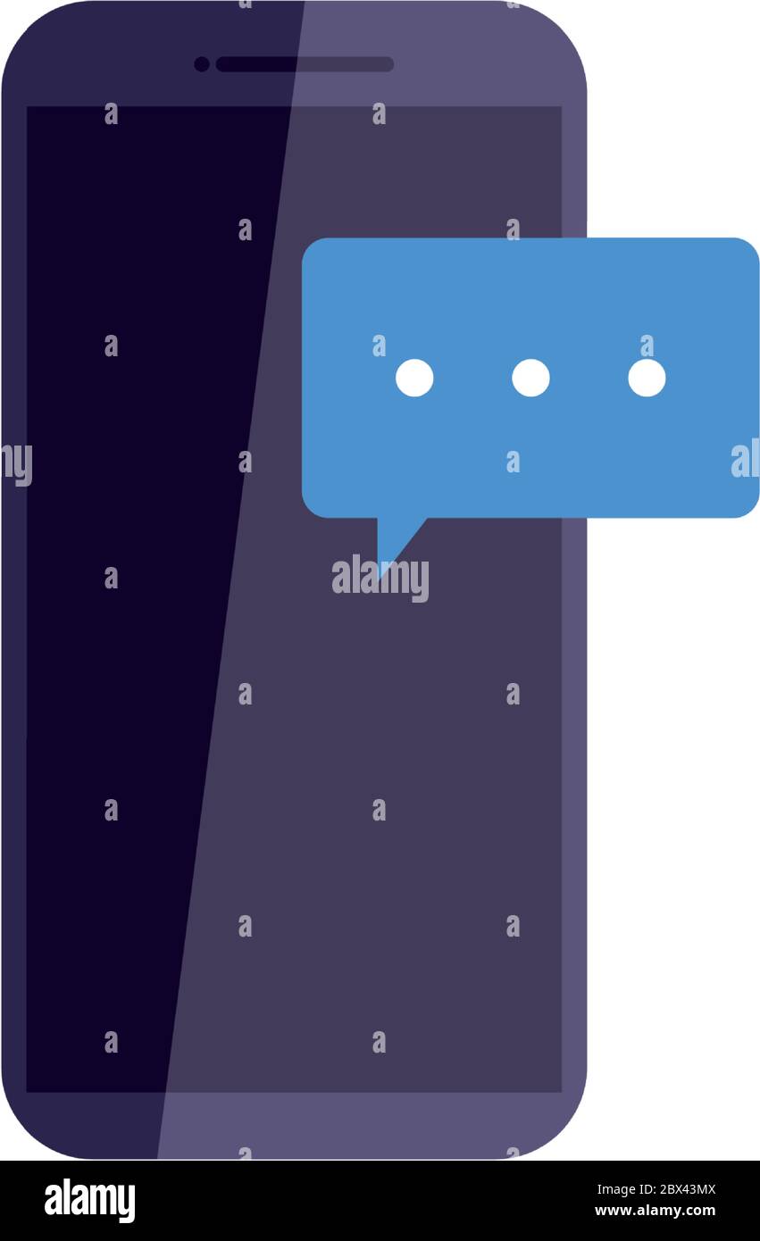 Isolated smartphone and bubble vector design Stock Vector Image & Art ...