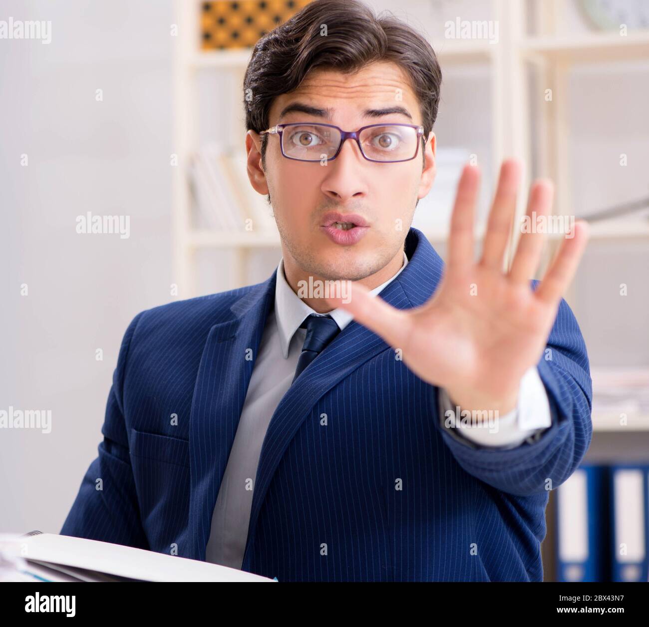 The busy man complaining about his workload Stock Photo - Alamy