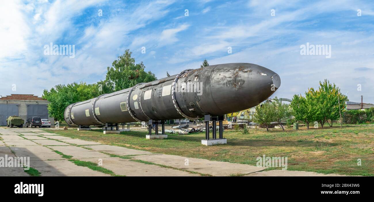 Pobugskoe, Ukraine 09.14.2019. GRAU 15A18 NATO name SS-18 Satan Rocket ...