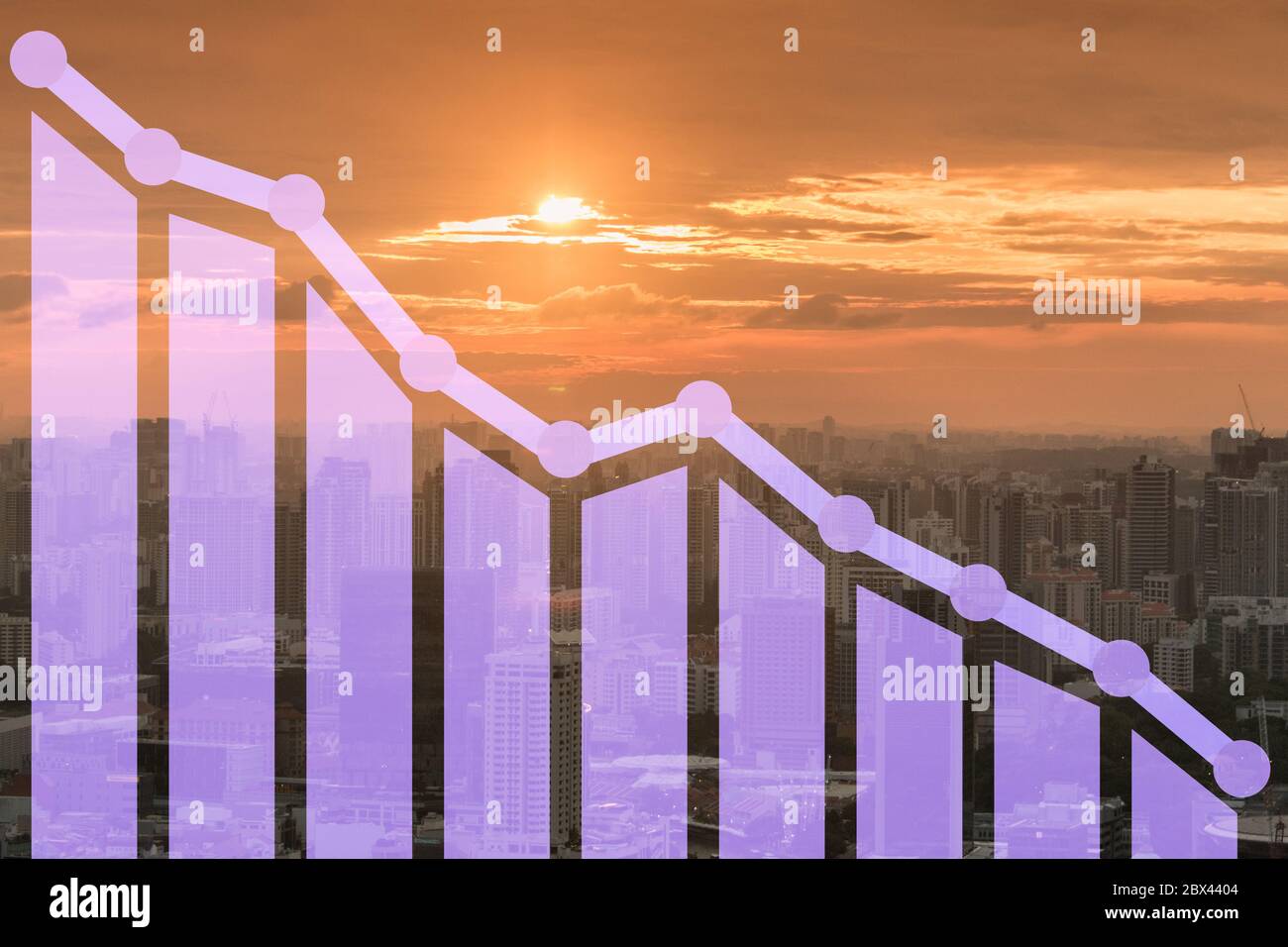 Recession and crisis concept with the decline chart Stock Photo - Alamy