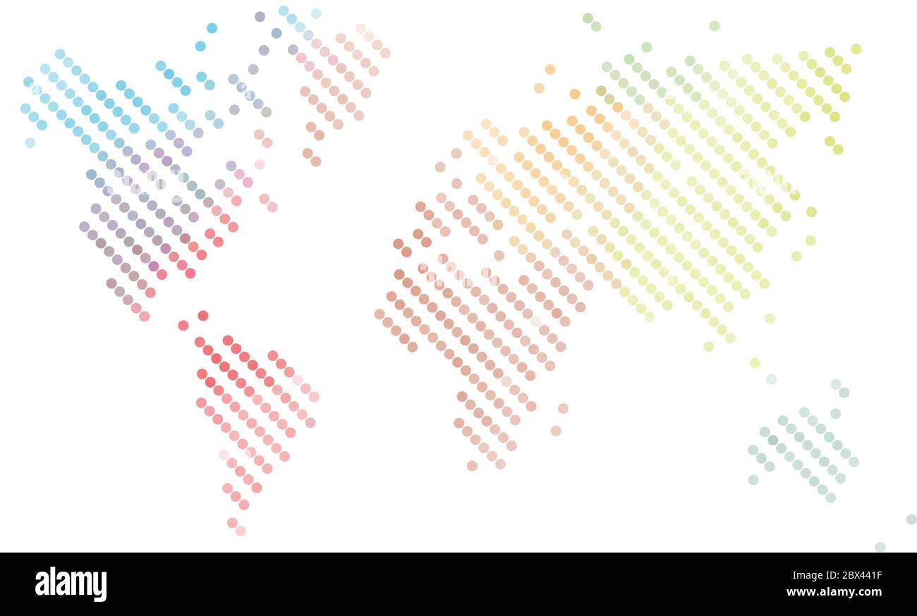 Multicolor world map Cut Out Stock Images & Pictures - Alamy