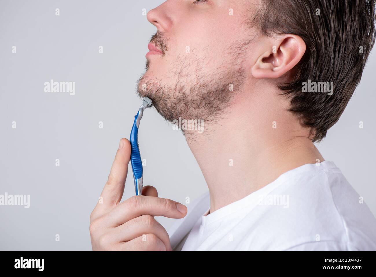 Face stubble closeup hi-res stock photography and images - Alamy