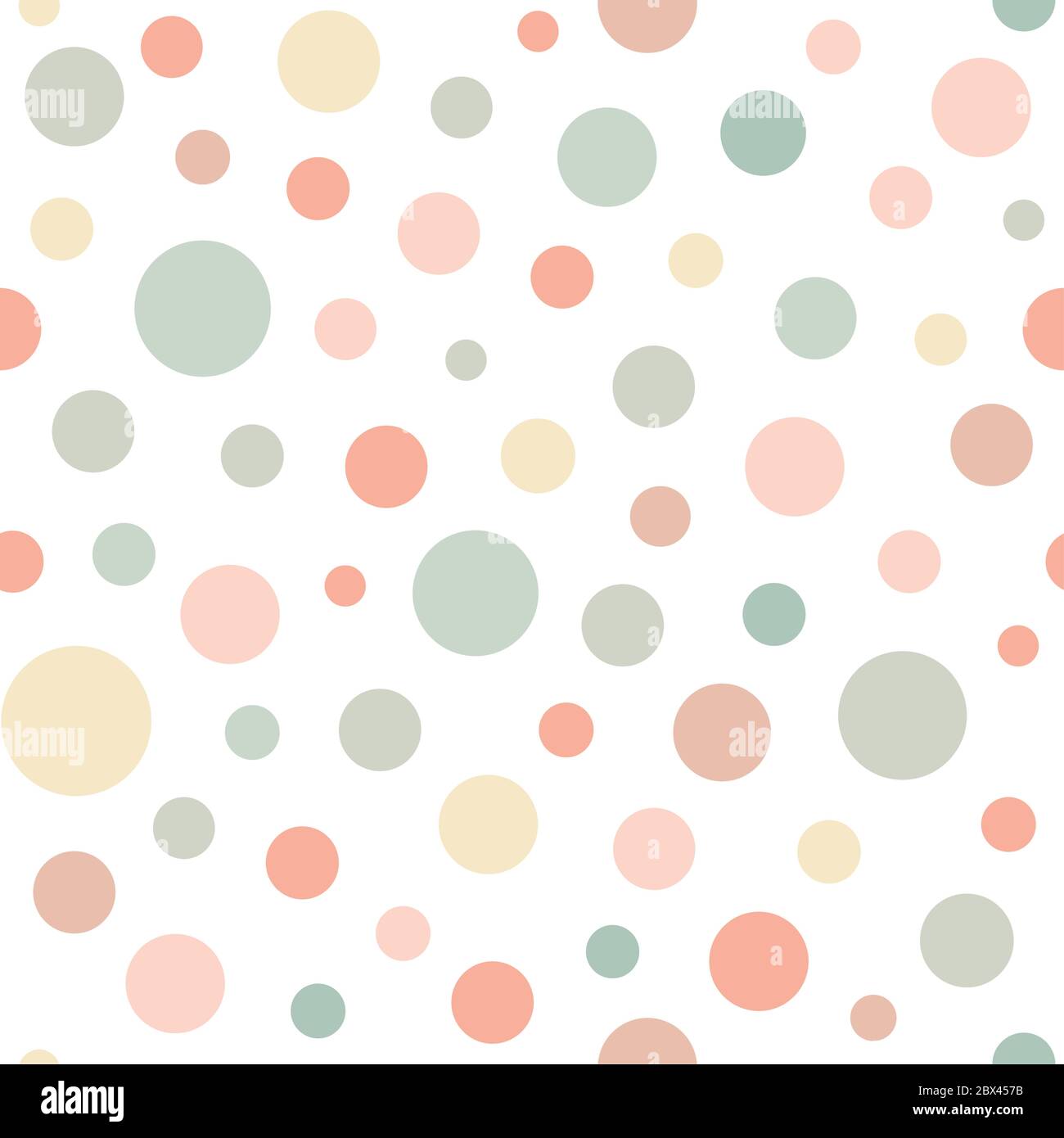 Seamless abstract pattern of circles of different colors and size on ...
