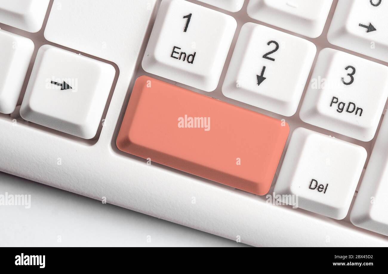 Pc Keyboard Key With Empty Note Paper Above Copy Space Stock Photo - Alamy