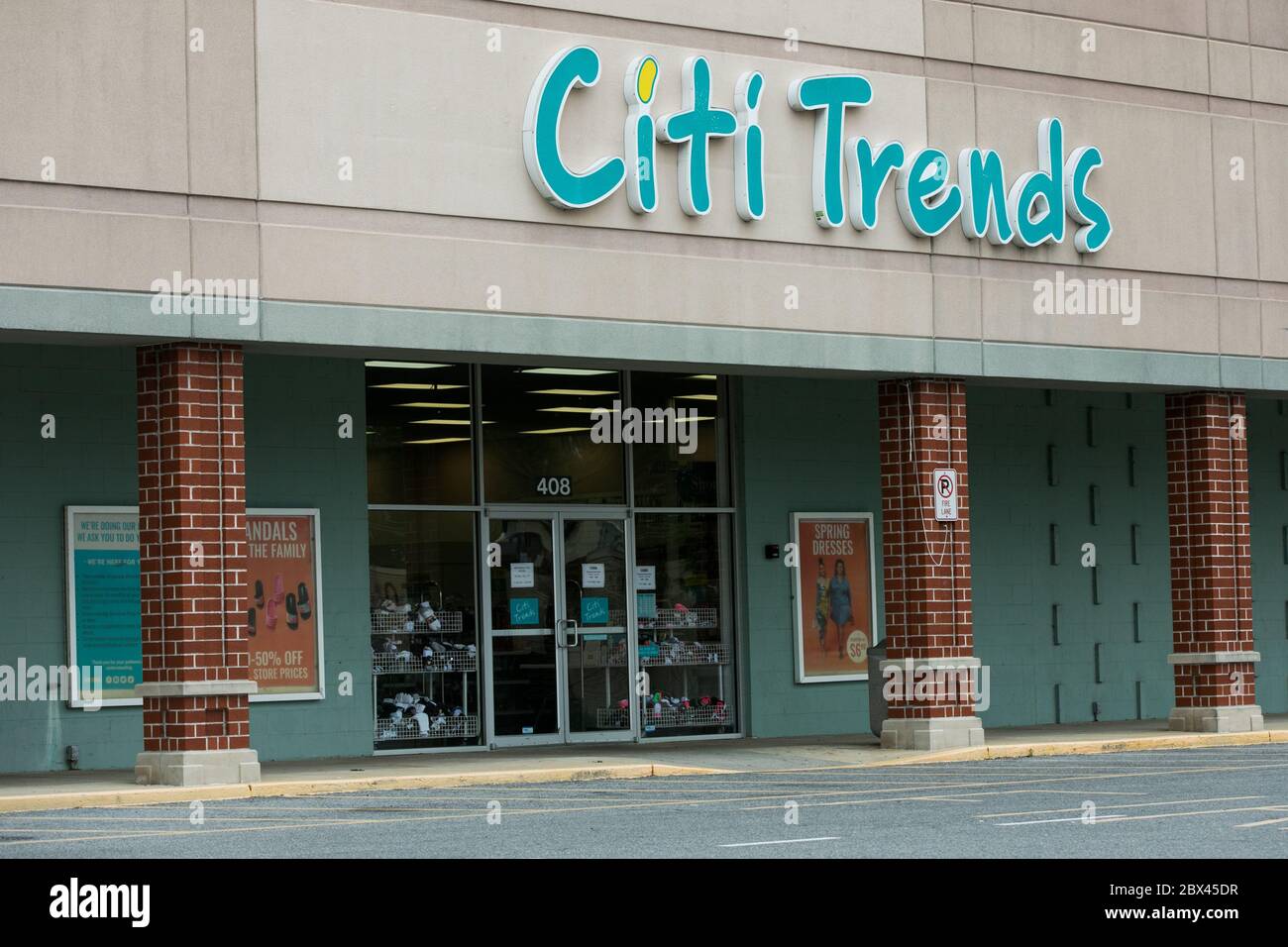 A logo sign outside of a Citi Trends retail store location in Salisbury ...