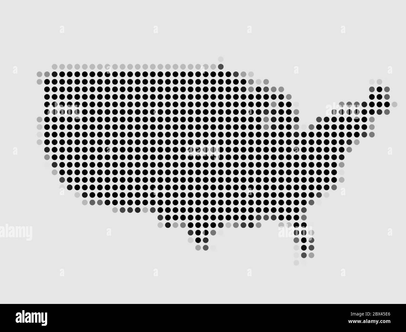 Map of United States made of dots, vector illustration Stock Vector ...