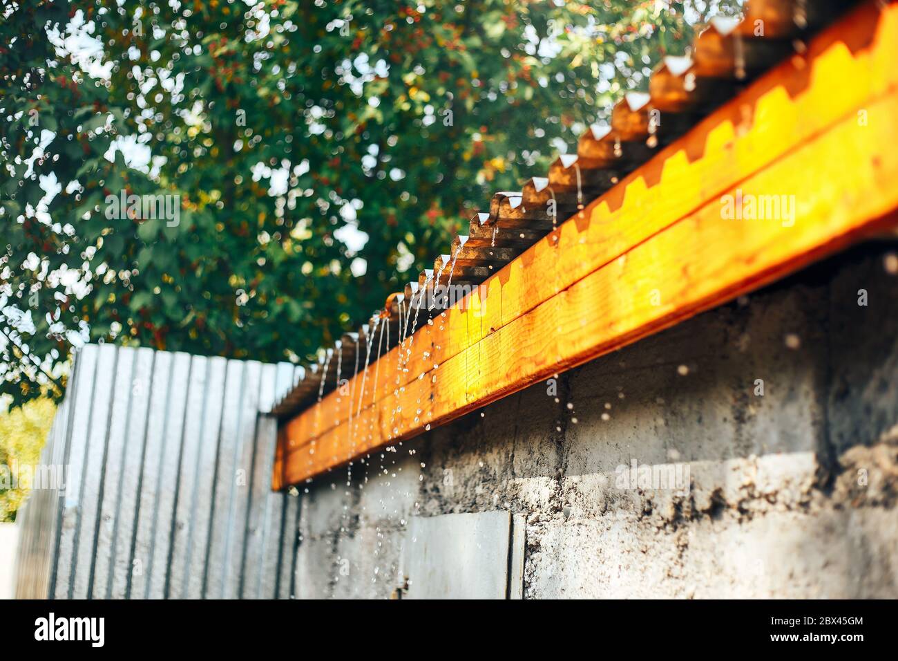 Rain shower water flow down hi-res stock photography and images - Alamy