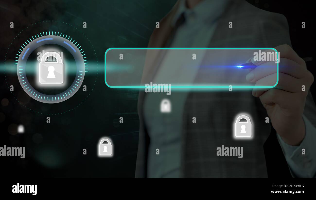 Graphics Padlock For Web Data Information Security Application System ...