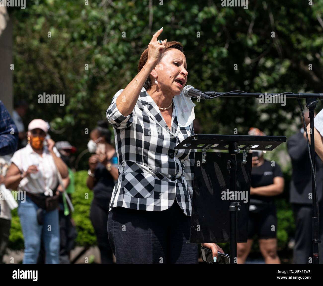 New York, NY - June 4, 2020: US Congresswoman Nydia Velazquez speaks ...