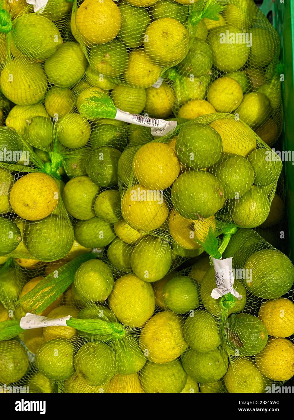 Lemon baskets in the store Stock Photo - Alamy