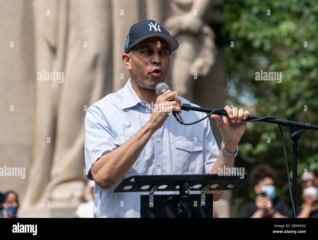 New York, NY - June 4, 2020: US Congressman Hakeem Jeffries speaks ...