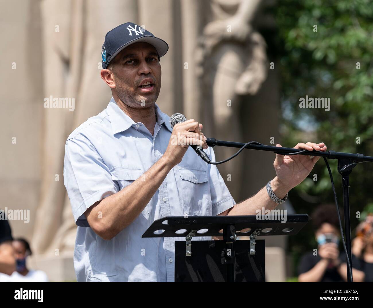 New York, NY - June 4, 2020: US Congressman Hakeem Jeffries speaks ...