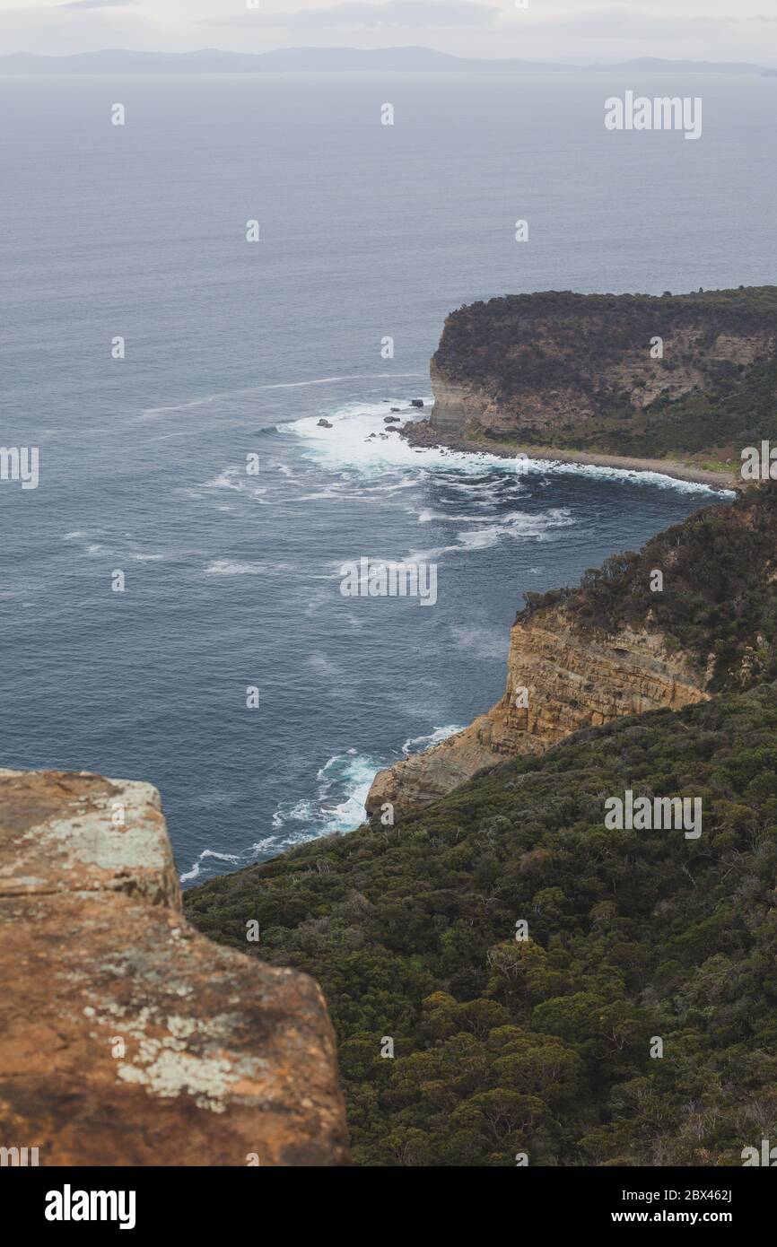 Shipstern Bluff Hike Tasmania Australia Home of Big Wave Surfing Stock ...