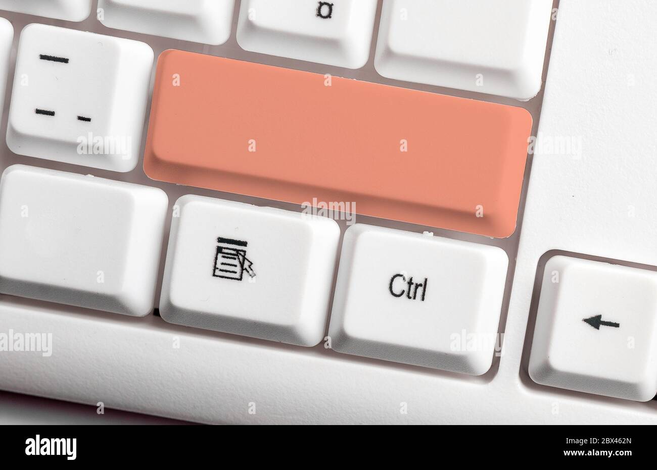Pc Keyboard Key With Empty Note Paper Above Copy Space Stock Photo - Alamy