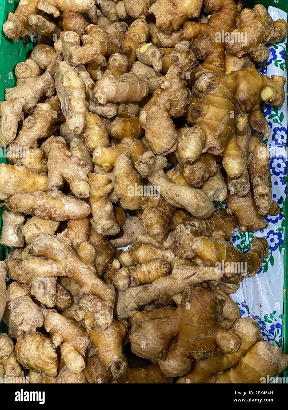 Fresh organic ginger In market Stock Photo - Alamy