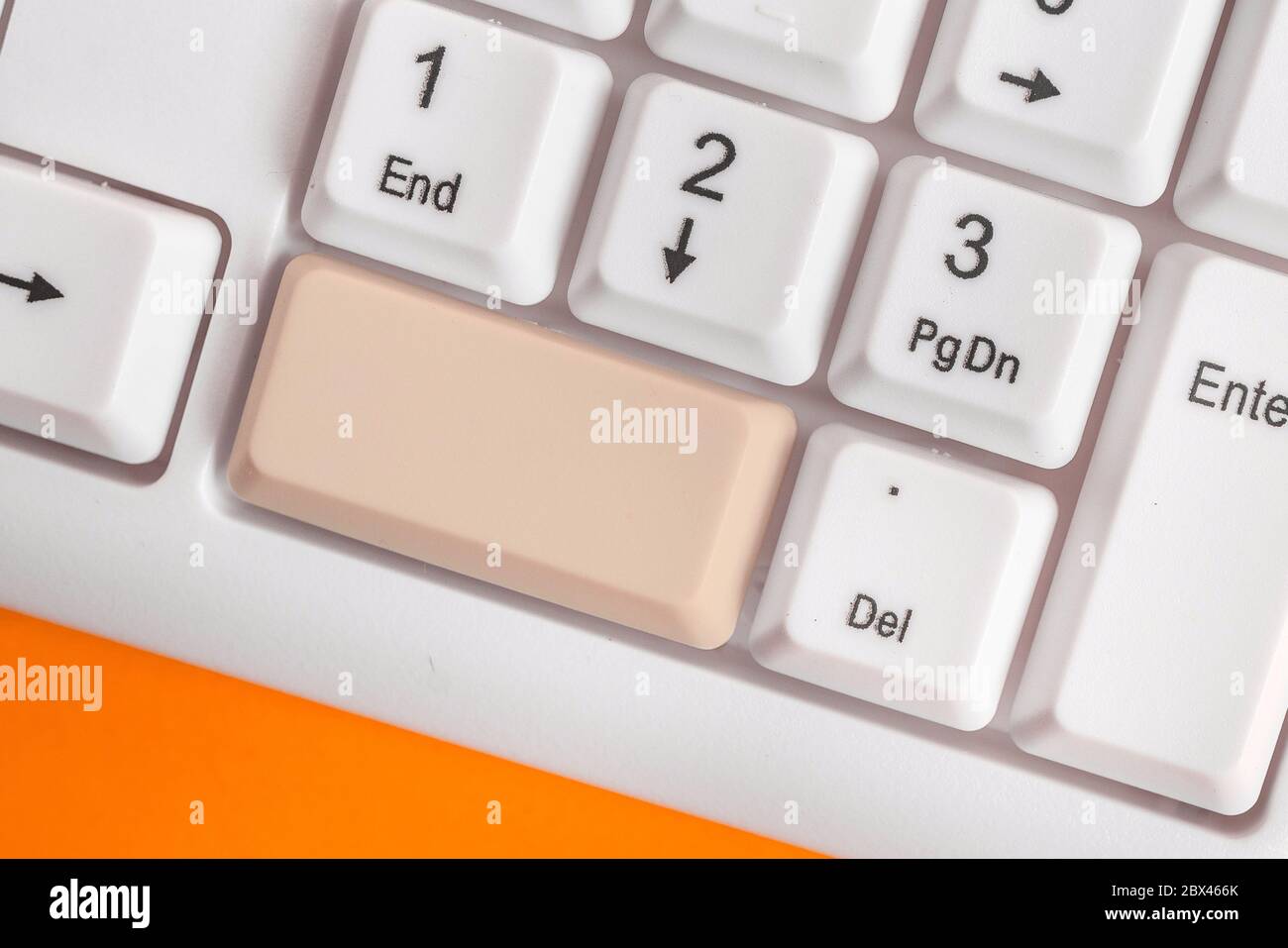 Pc Keyboard Key With Empty Note Paper Above Copy Space Stock Photo - Alamy