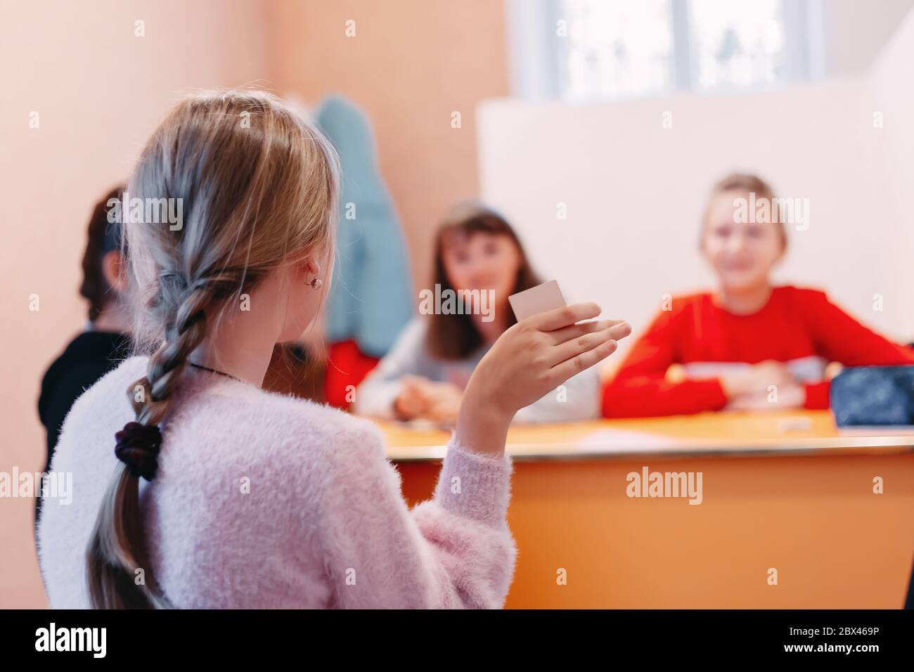 students education play cards with pictures in English and numbers ...
