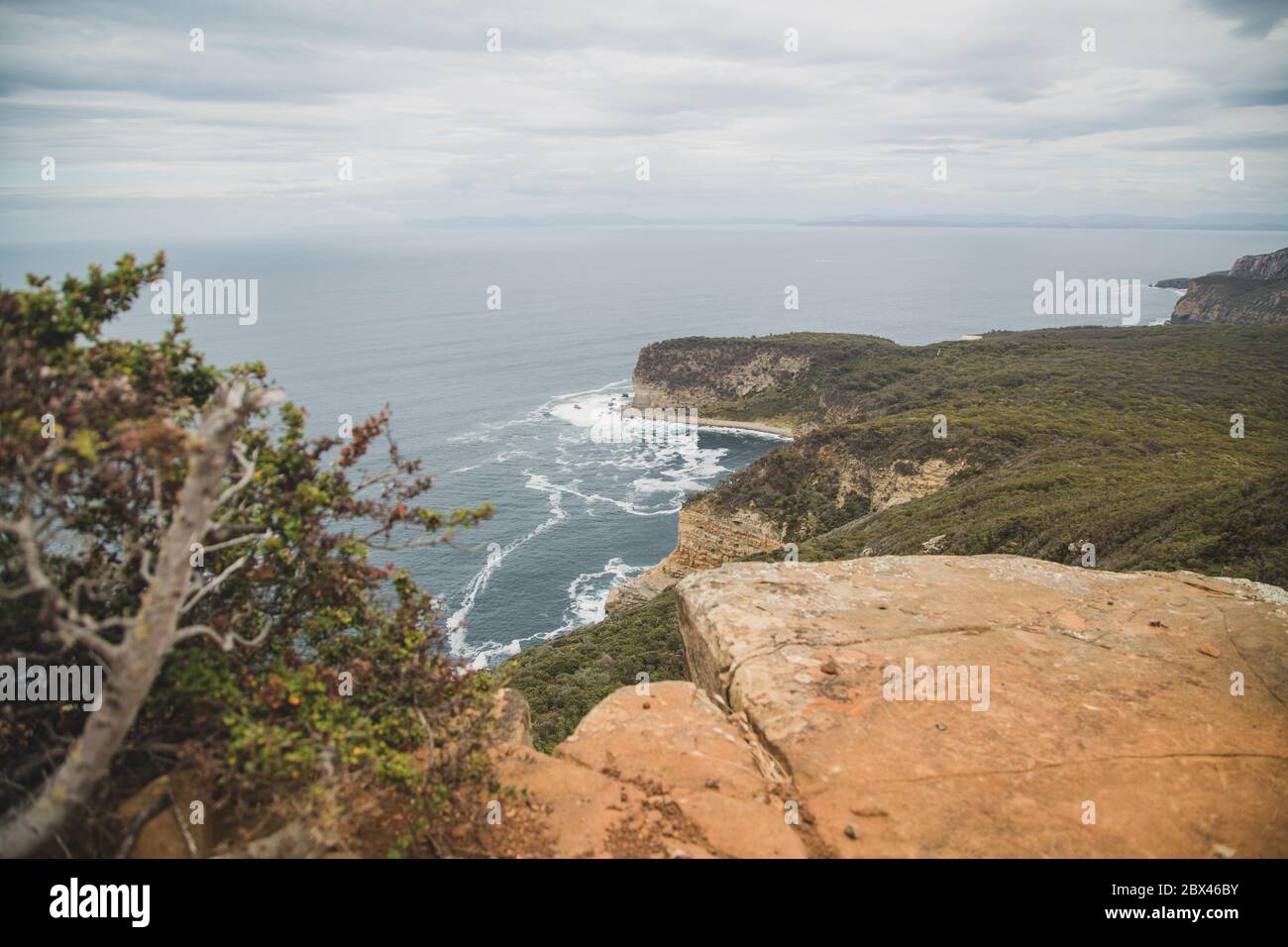 Shipstern Bluff Hike Tasmania Australia Home of Big Wave Surfing Stock ...