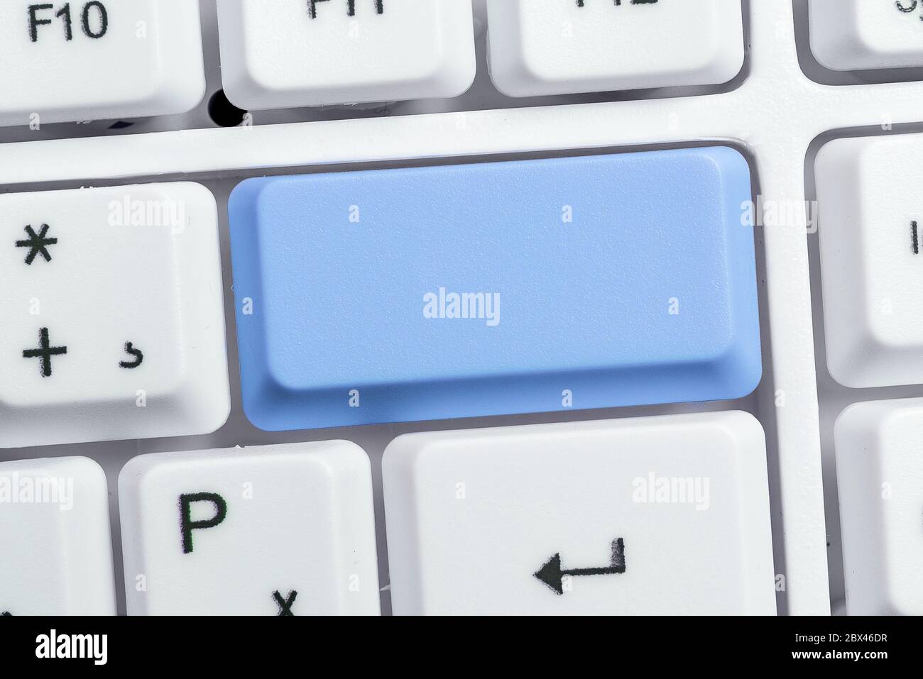 Pc Keyboard Key With Empty Note Paper Above Copy Space Stock Photo - Alamy