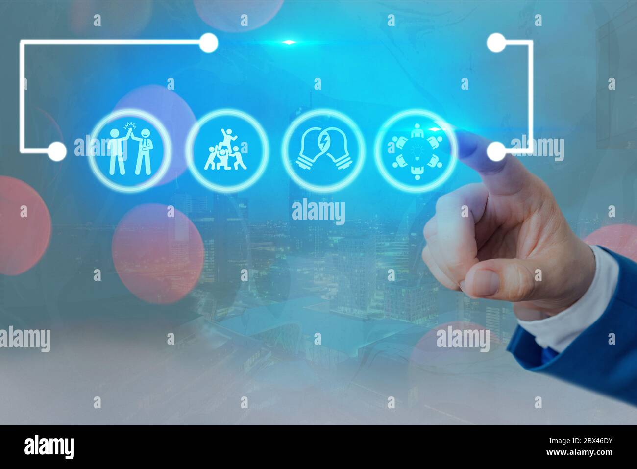 Information Digital Technology Network Connection Infographic Elements ...