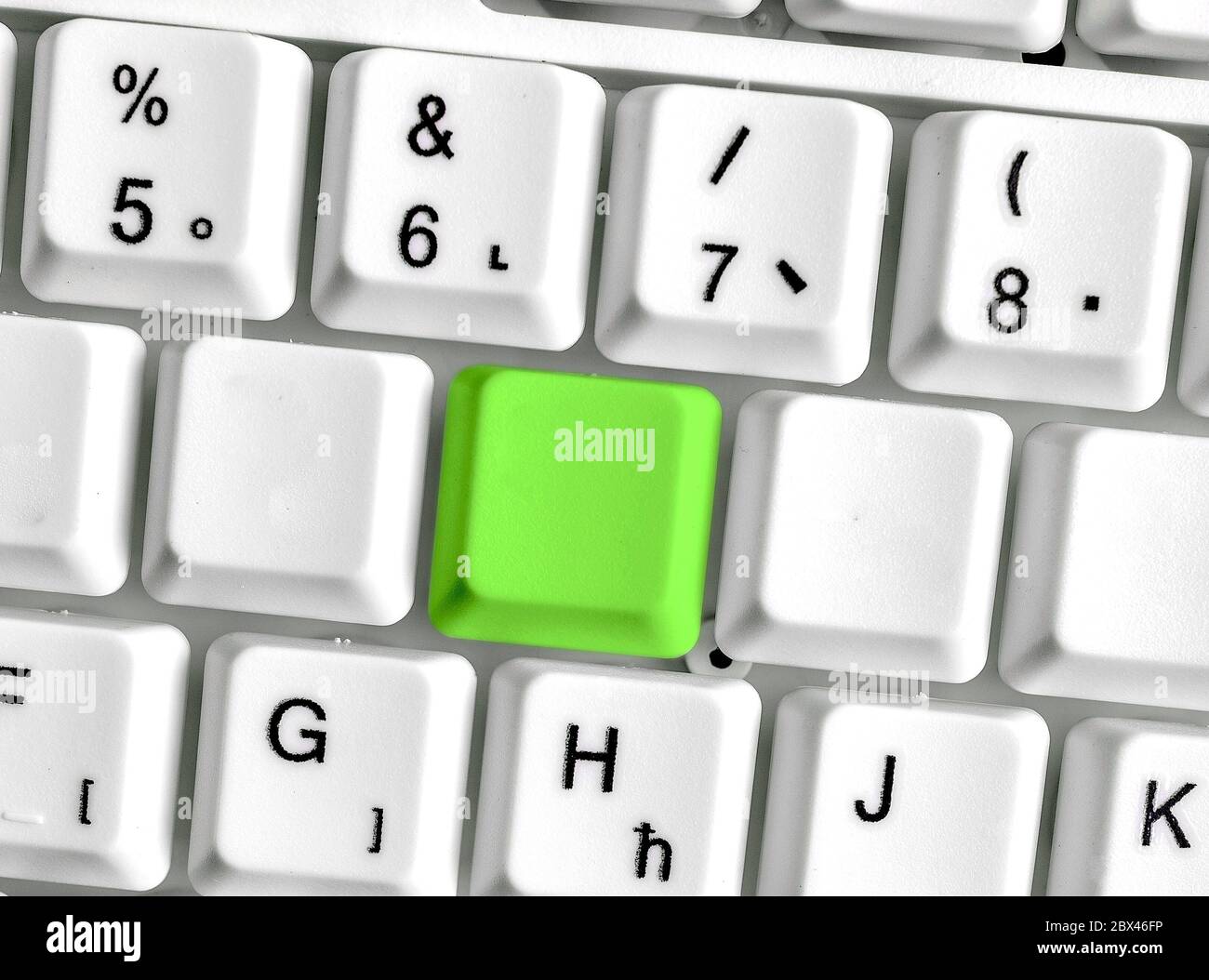 White Pc Keyboard With Empty Note Paper Above White Key Copy Space ...