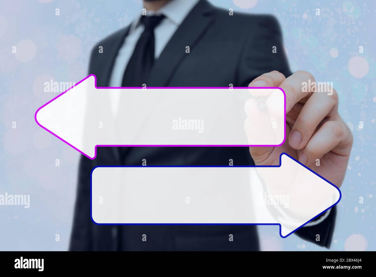 Competitiveness Symbol In Diverging Opposite Views Business Choice ...