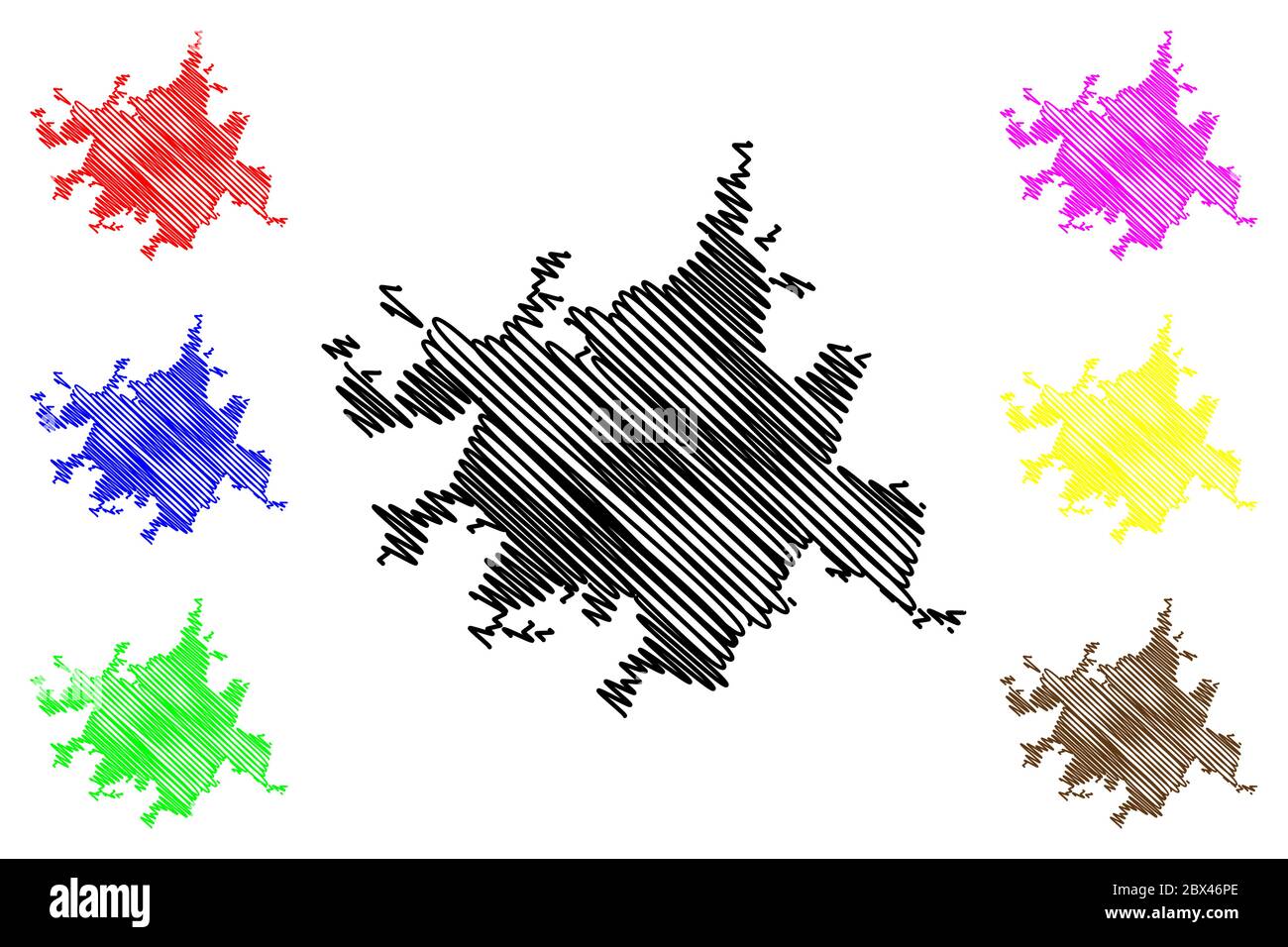 Modena City (Italian Republic, Italy, Emilia-Romagna) map vector ...