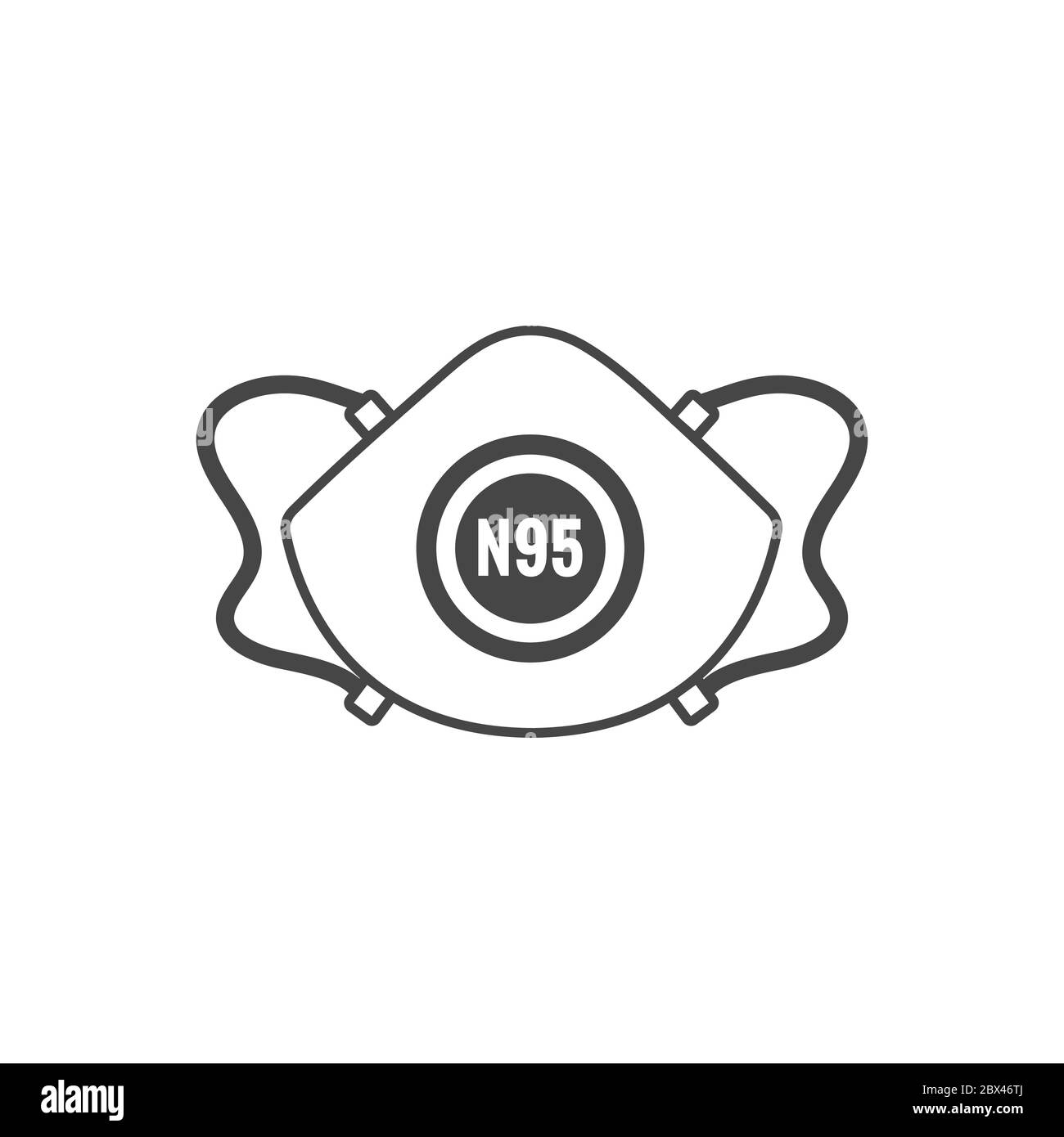 N95 facemask ppe face mask icon set w respiratory face masks Stock ...