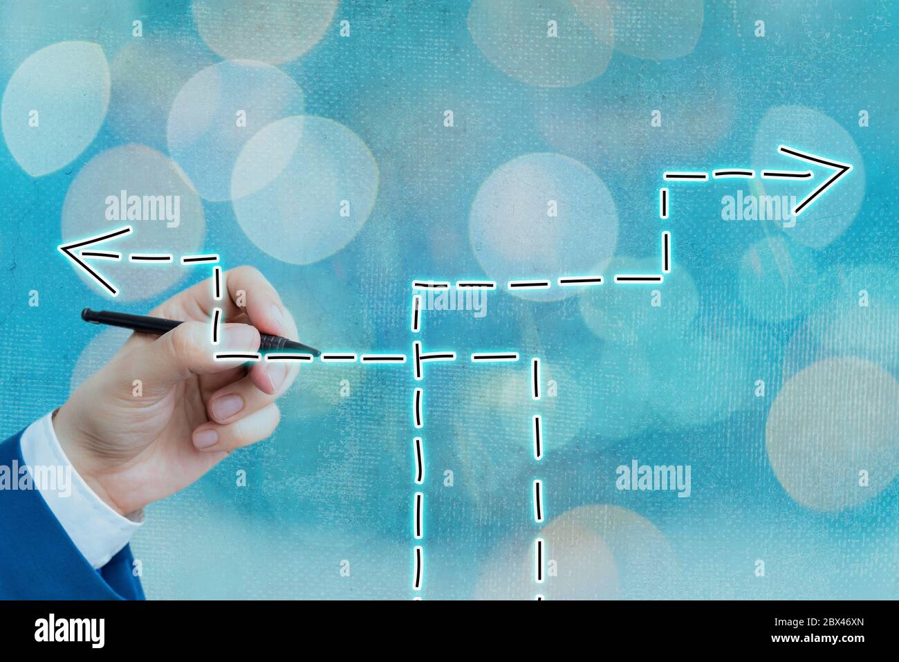 Competitiveness Symbol In Diverging Opposite Views Business Choice ...