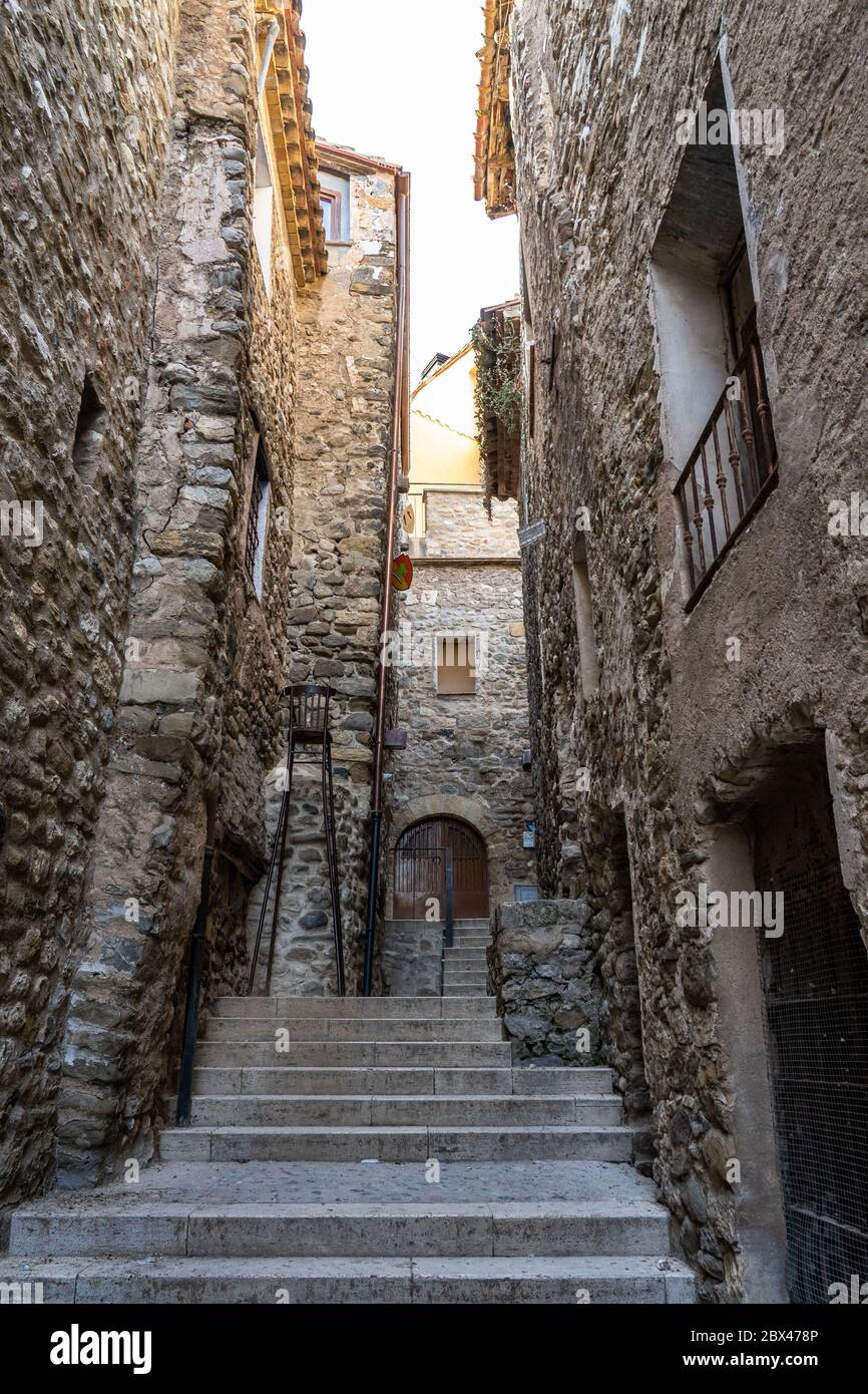 Landscape medieval village Besalu, Catalonia, Spain Stock Photo - Alamy