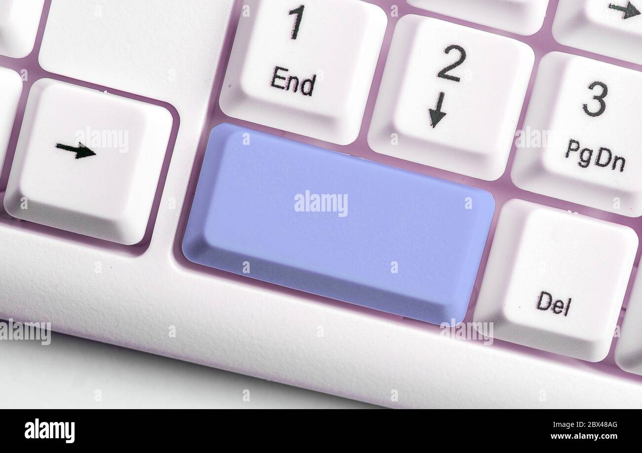 Pc Keyboard Key With Empty Note Paper Above Copy Space Stock Photo - Alamy