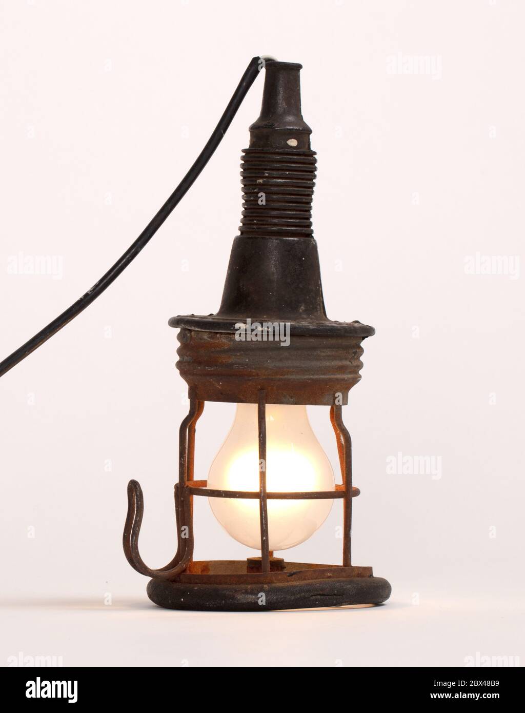 Old vintage light from the 70s, hanging on wall, isolated Stock Photo ...