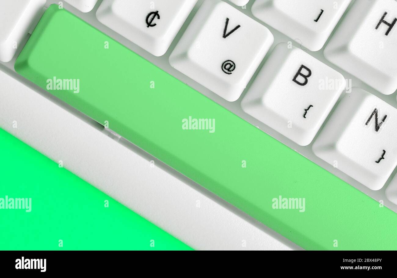 Pc Keyboard Key With Empty Note Paper Above Copy Space Stock Photo - Alamy