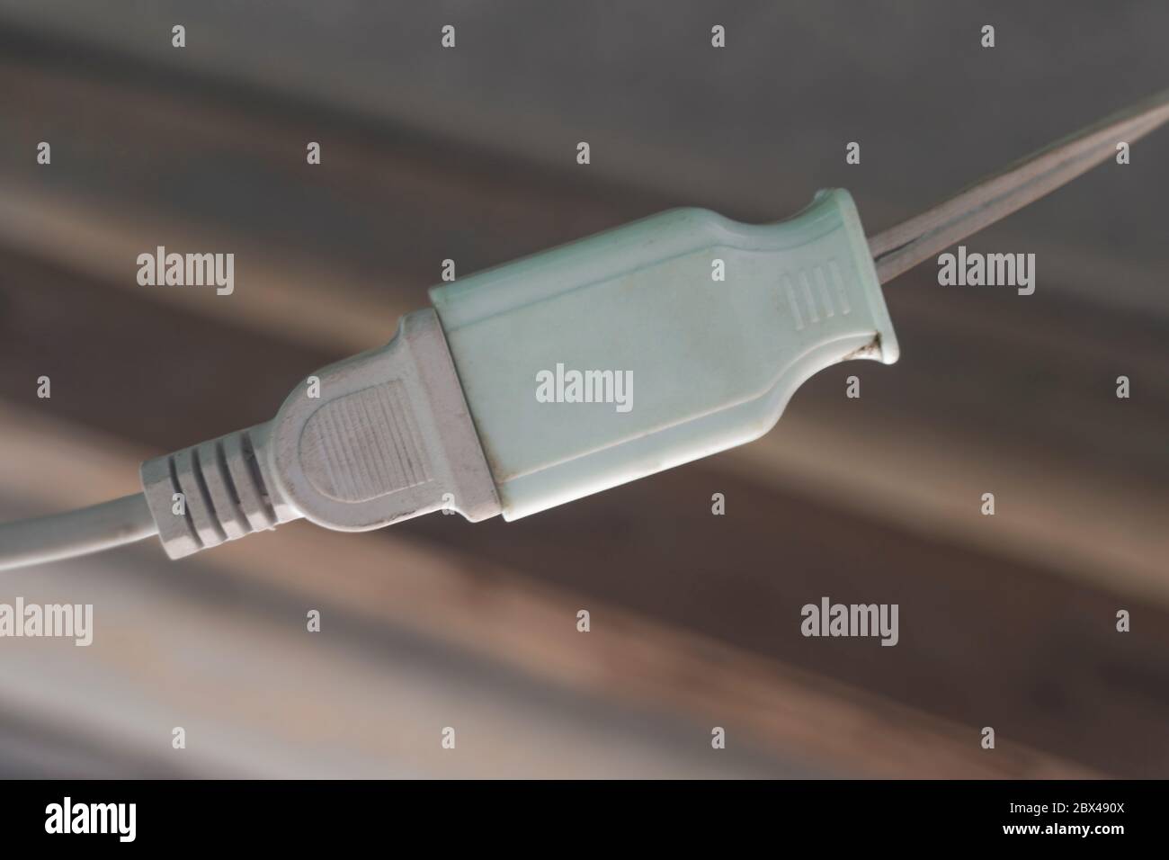 Electric plug, switch socket with connected plugs. Concept Connection ...