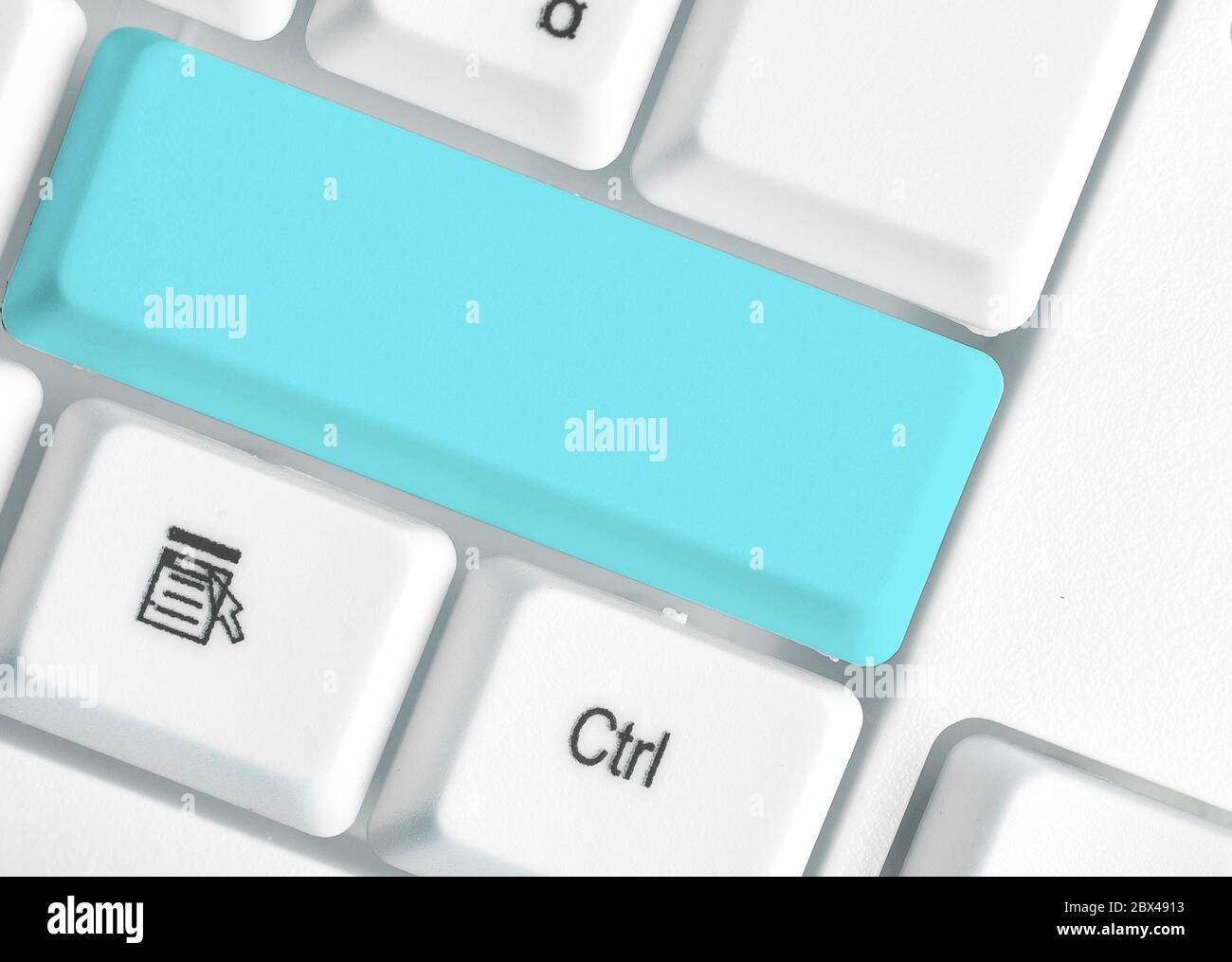 Pc Keyboard Key With Empty Note Paper Above Copy Space Stock Photo - Alamy