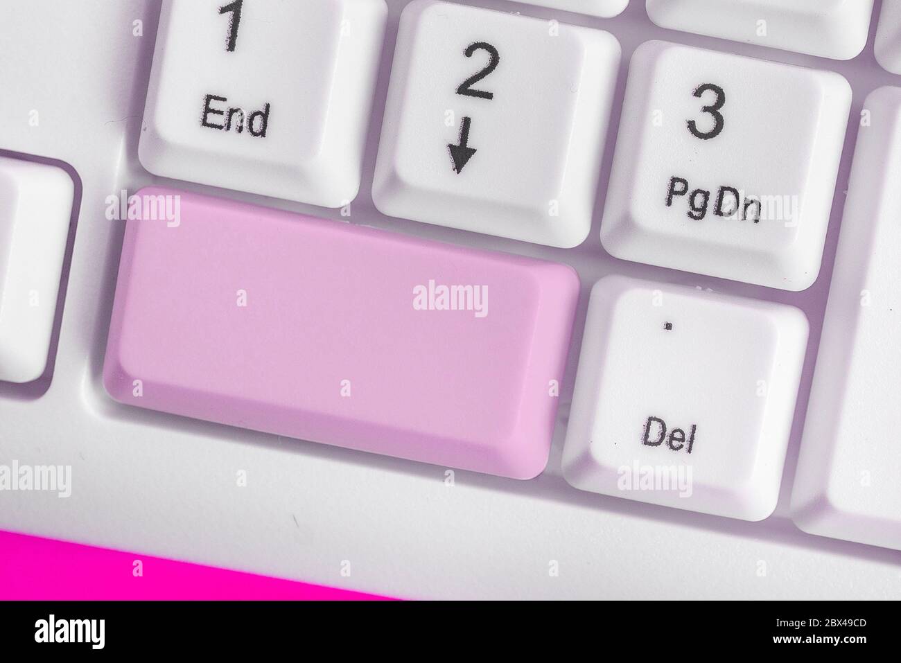 Pc Keyboard Key With Empty Note Paper Above Copy Space Stock Photo - Alamy