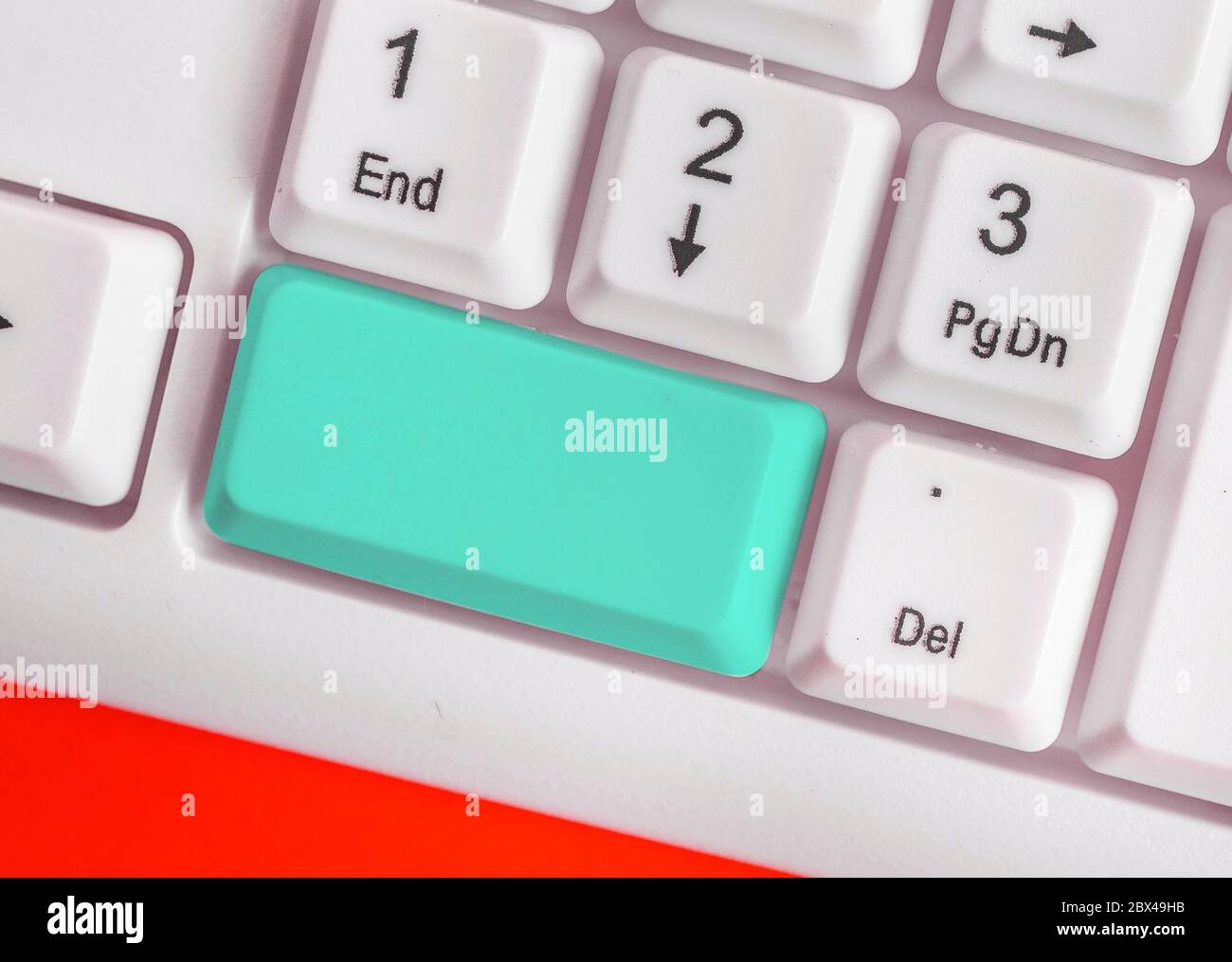 Pc Keyboard Key With Empty Note Paper Above Copy Space Stock Photo - Alamy