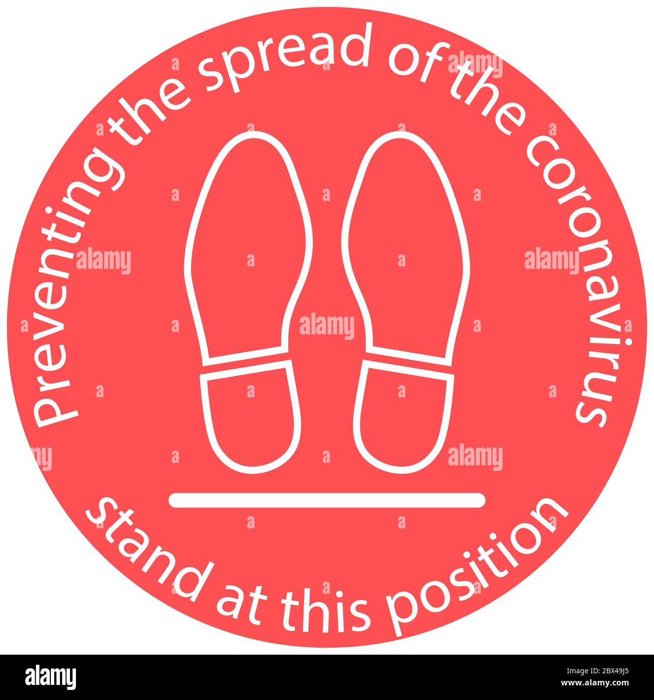 Foot Symbol Marking the standing position, the floor as markers for ...