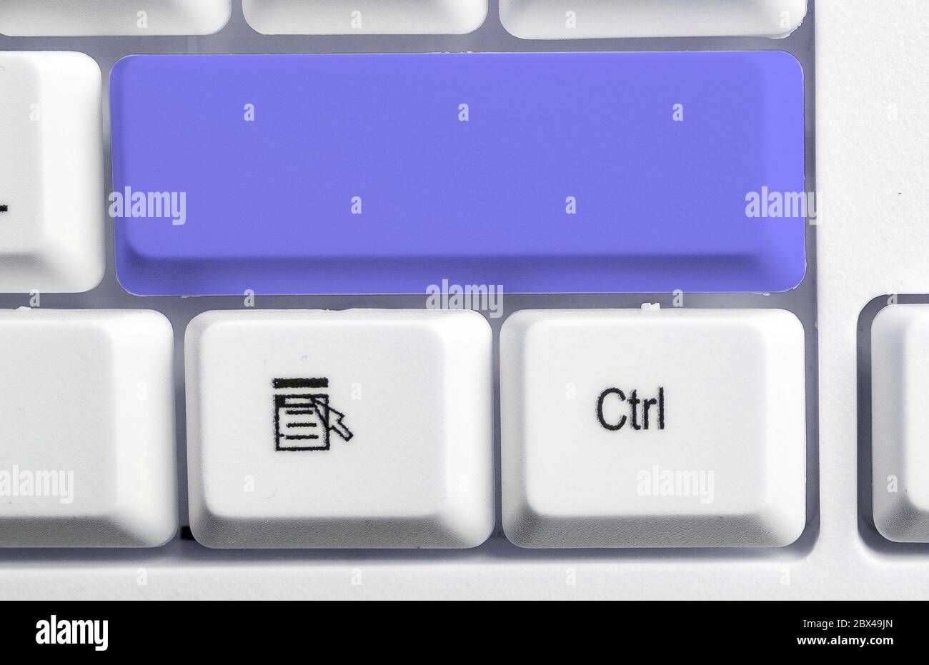 Pc Keyboard Key With Empty Note Paper Above Copy Space Stock Photo - Alamy