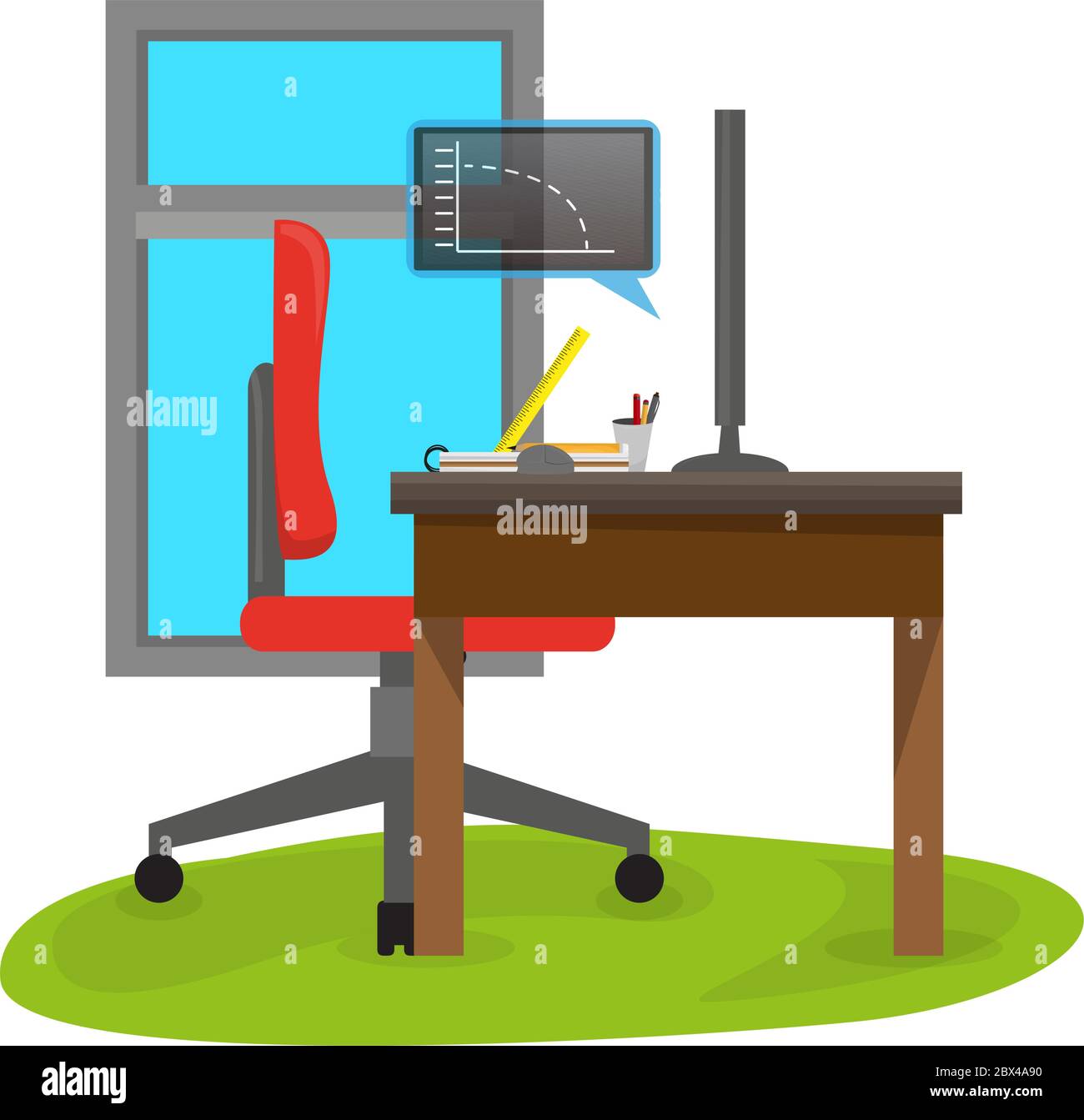 Home study concept. Online class. Self-learning - Vector illustration ...
