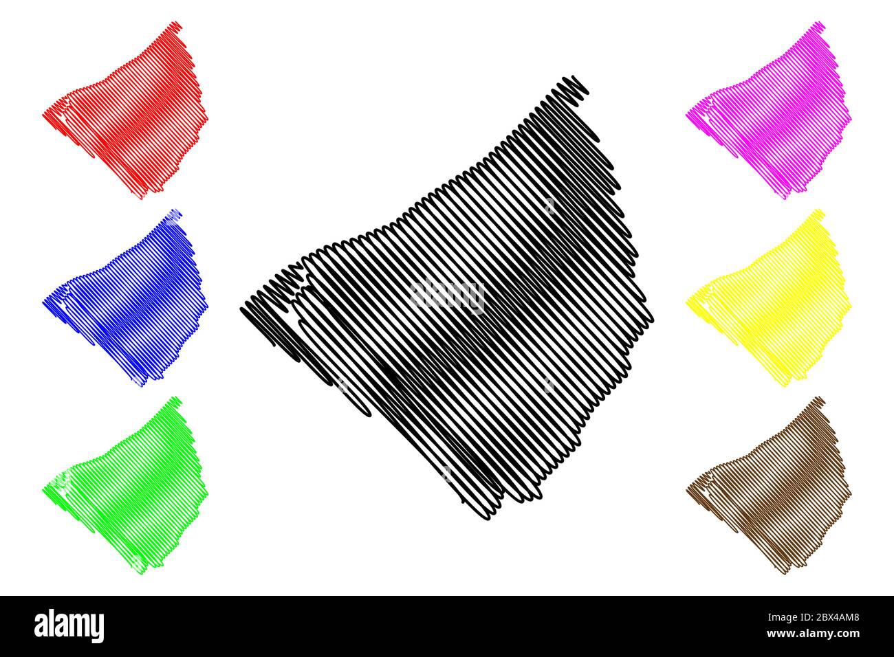 Nanterre City (French Republic, France) map vector illustration ...