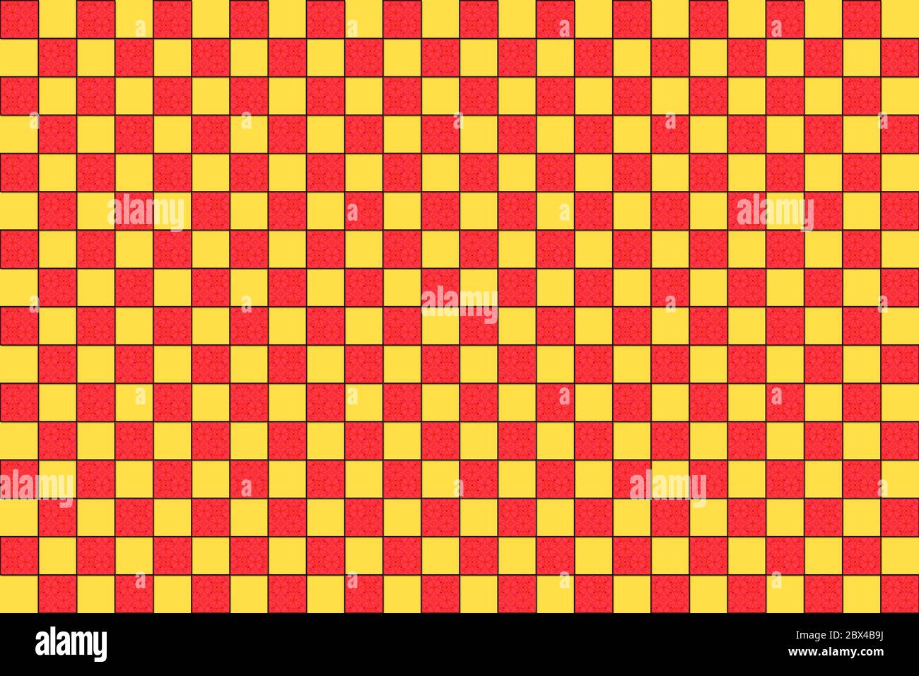 Abstract seamless patterns with red and yellow squares Stock Photo - Alamy