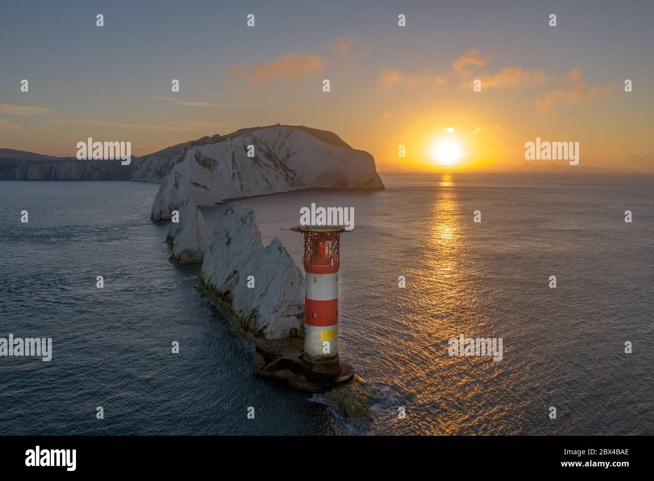 Isle of wight the needles aerial view hi-res stock photography and ...