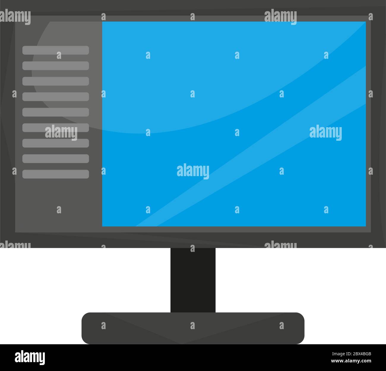 Isolated PC screen icon. Technology equipment - Vector illustration ...