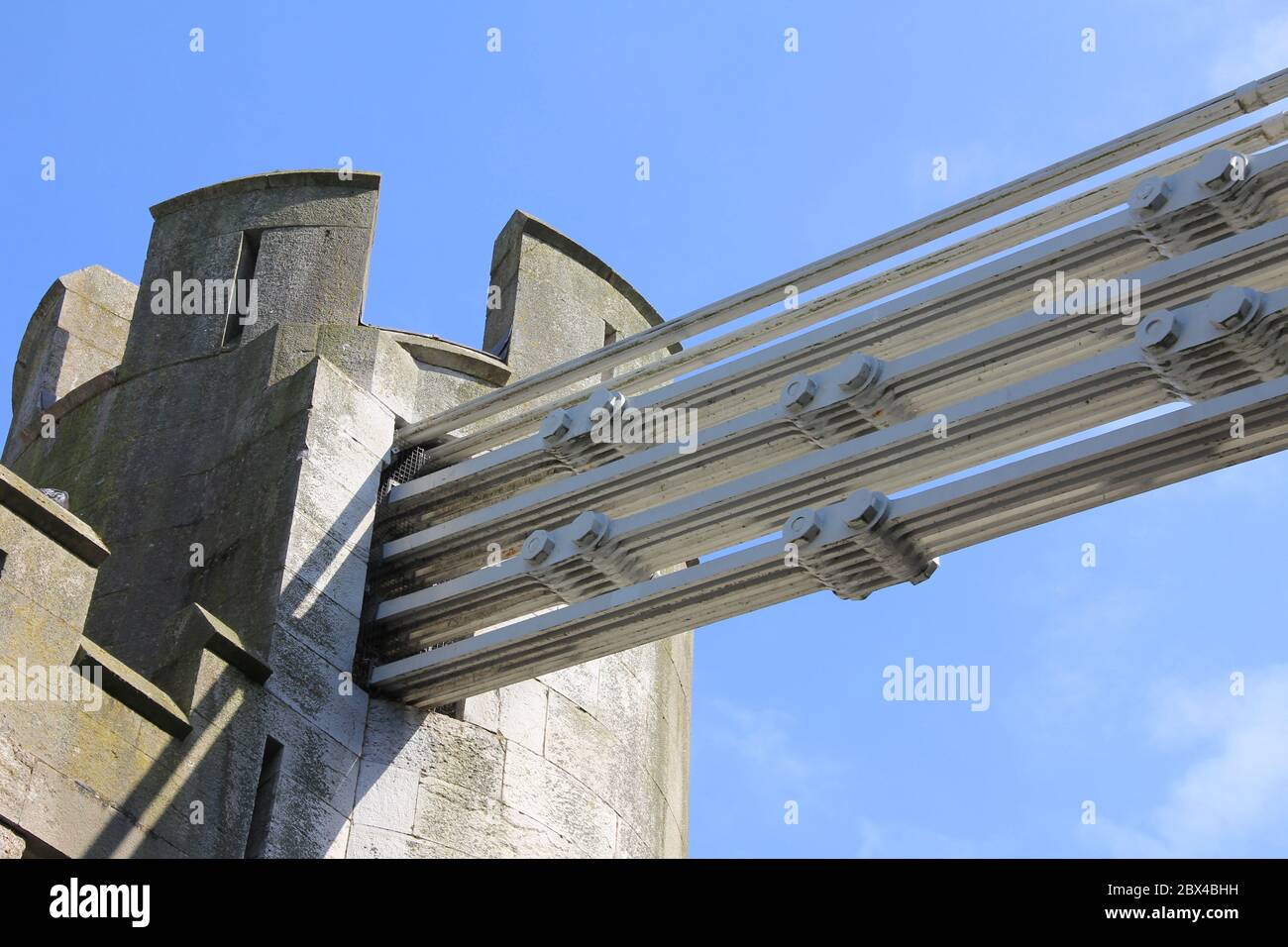 Conwy Suspension Bridge in North-Wales. United Kingdom Stock Photo - Alamy