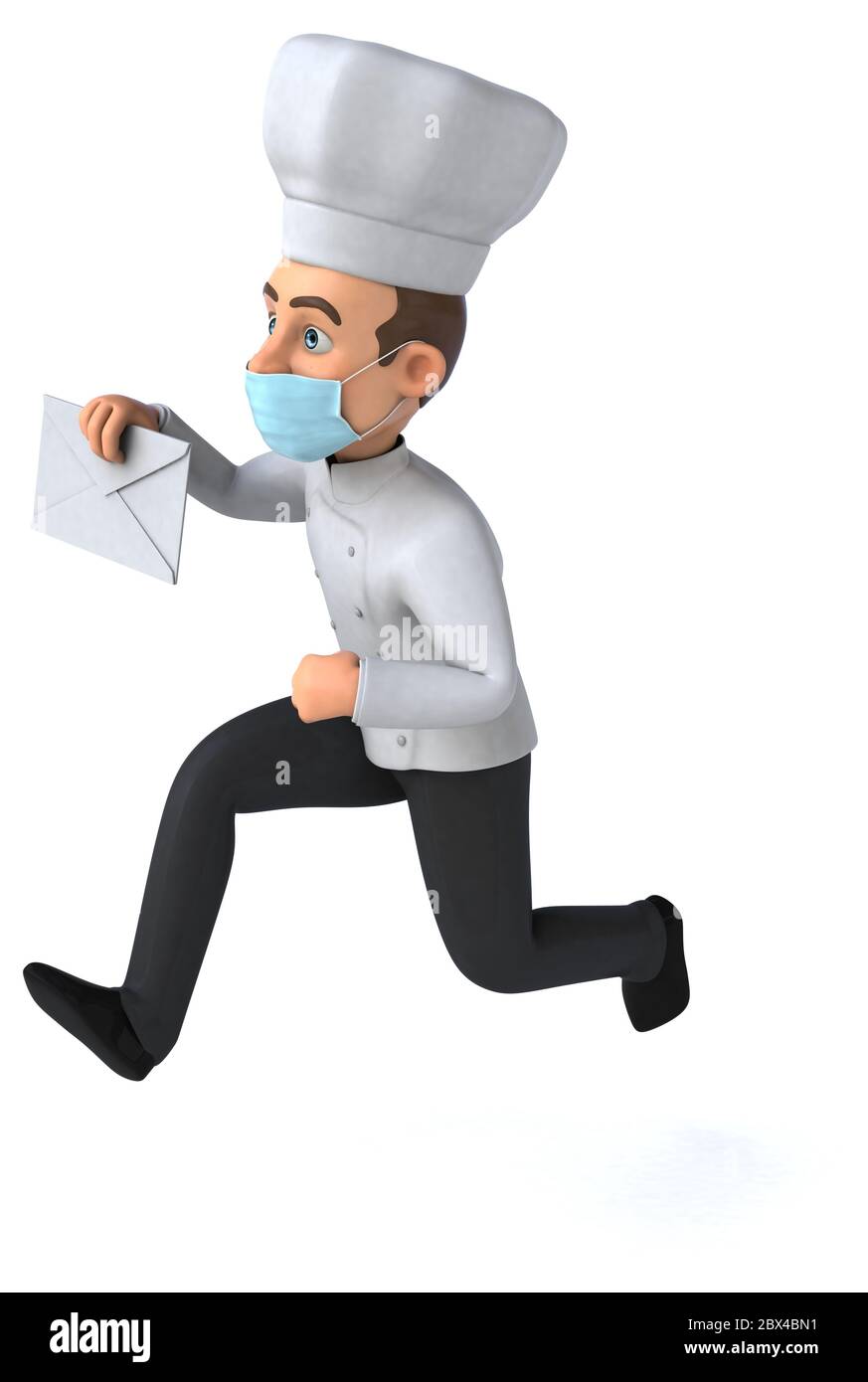 Fun cartoon chef character with a mask Stock Photo - Alamy